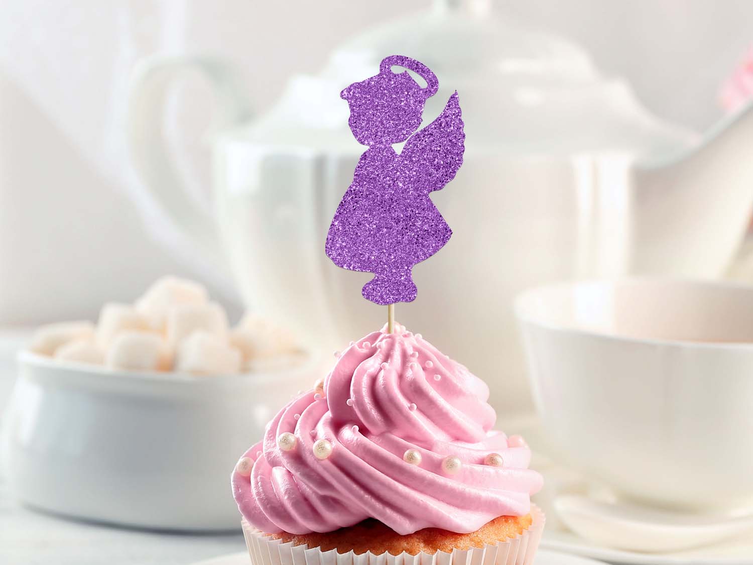 Angel Cupcake Topper. 12 pieces. – PGFactory.ie