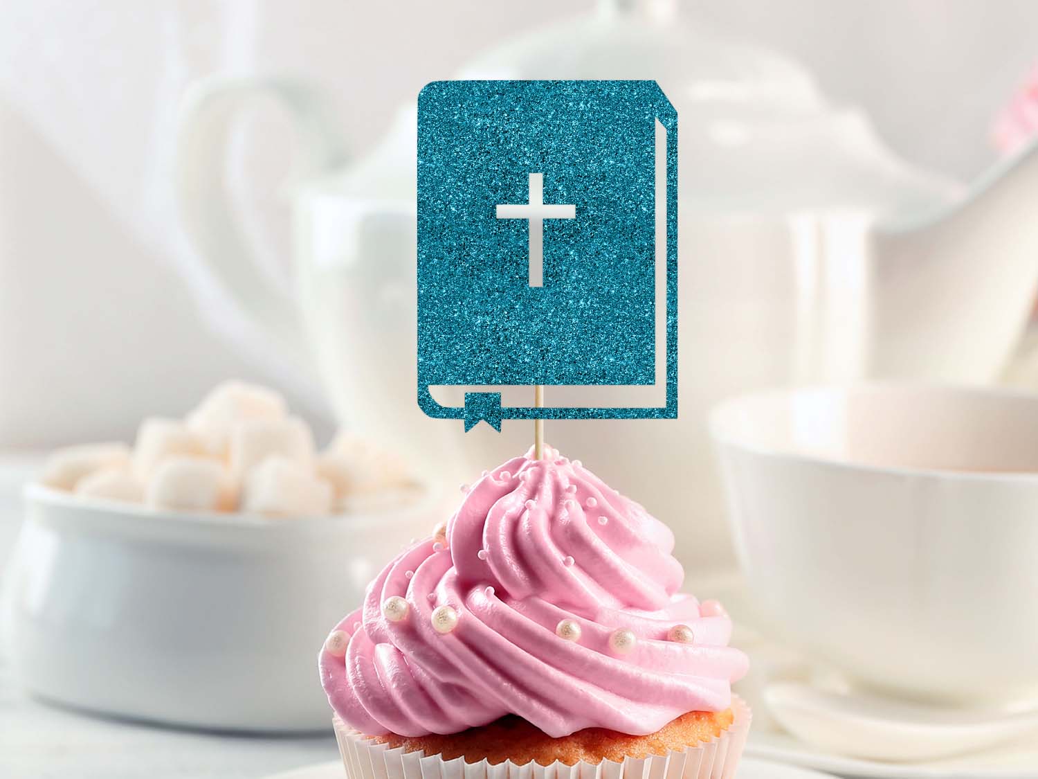 Bible Cupcake Topper. 12 pieces. – PGFactory.ie