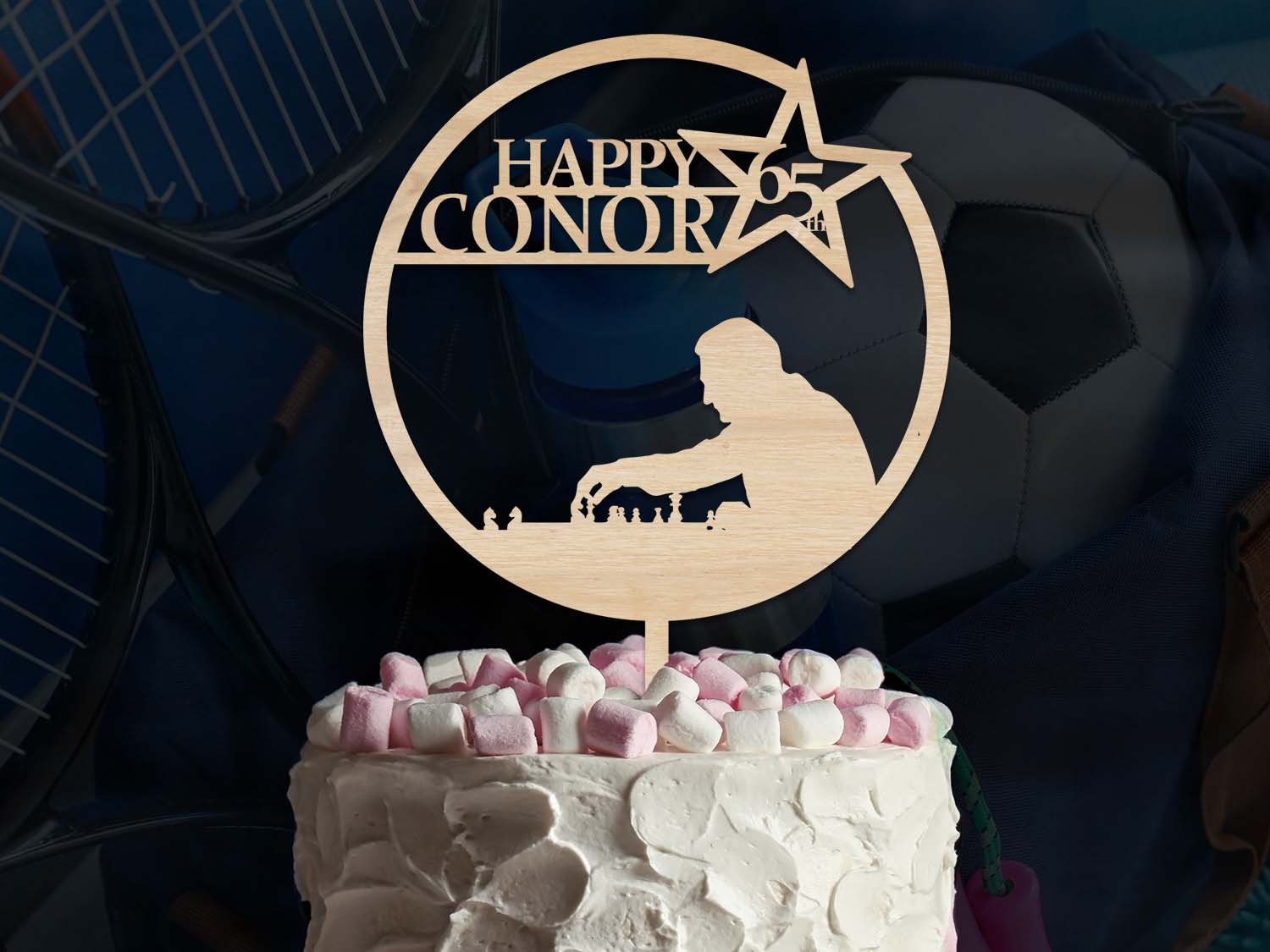 Chess Fan Personalized Cake Topper – PGFactory.ie