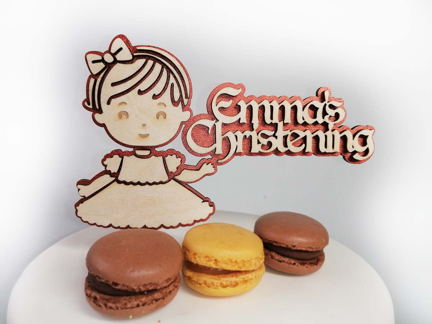 Christening Personalised Cake Topper for Girl – PGFactory.ie