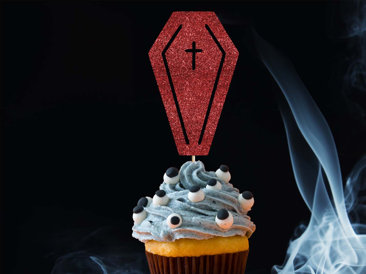 Coffin Halloween Cupcake Topper. 12 pieces. Party Decoration – PGFactory.ie
