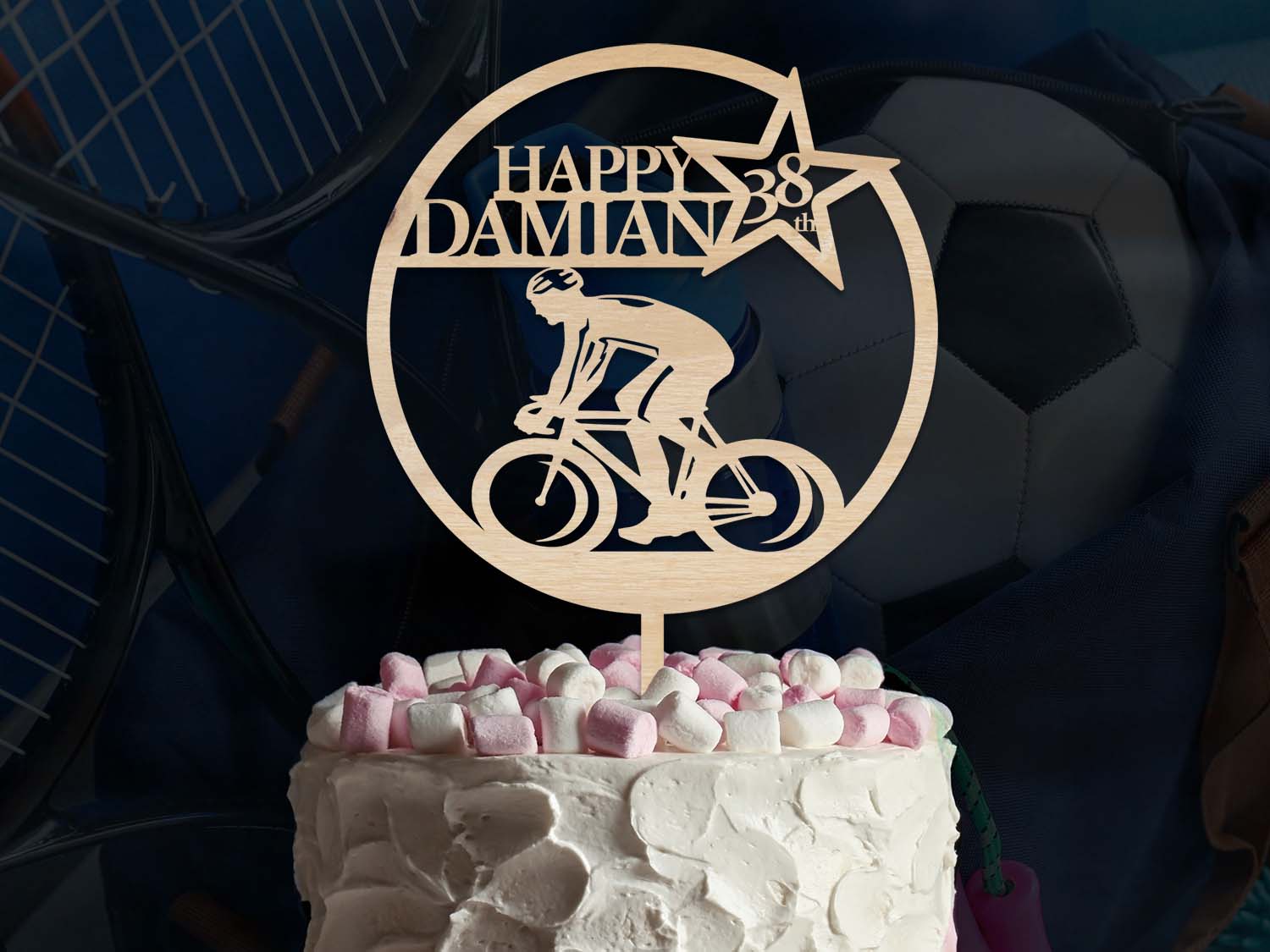 Cycling Fan Personalized Cake Topper – PGFactory.ie