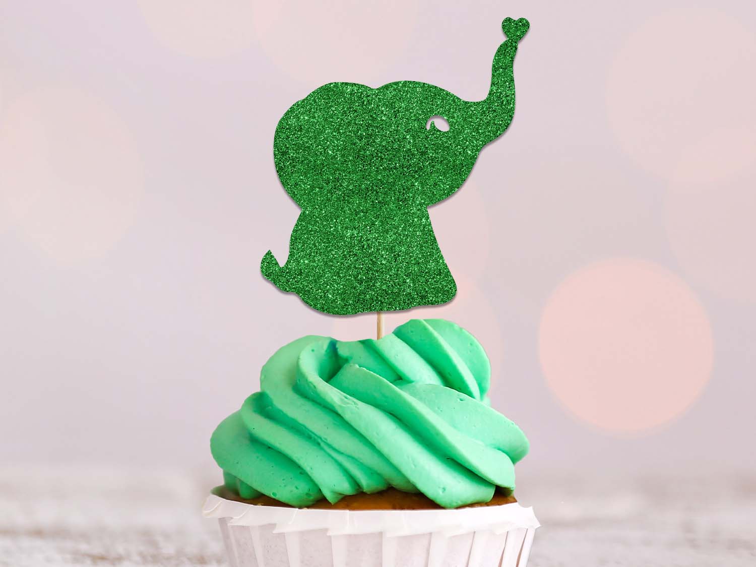Elephant Cupcake Topper ver3. 12 pieces. Party Decoration – PGFactory.ie