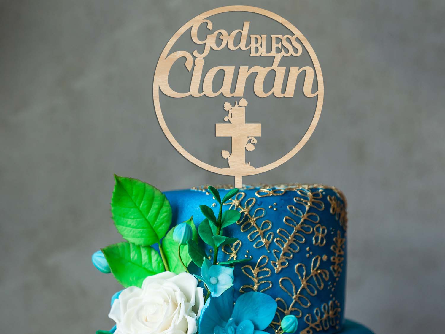 God Bless Personalised Cake Topper for Communion Confirmation ...